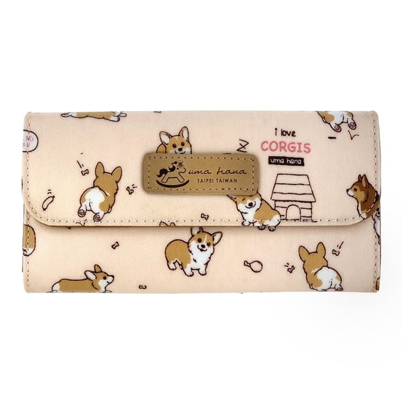 Uma Hana | Bags | Waterproof Corgi Multifunctional Trifold Wallet ...